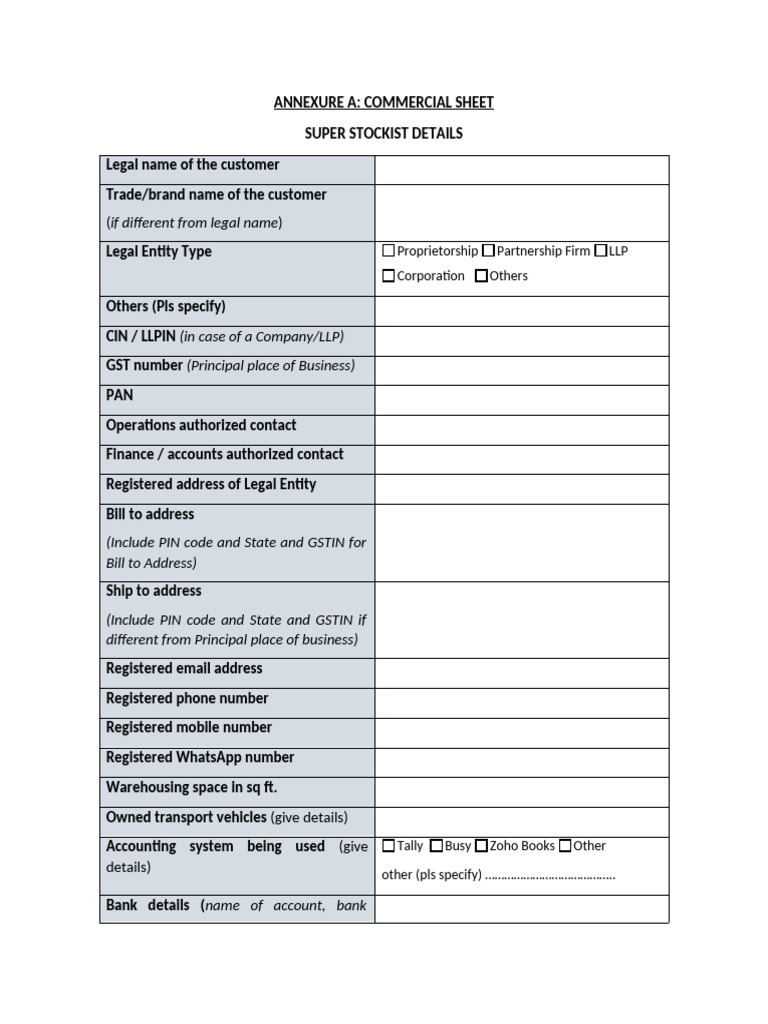 Annexure Ss Form A | PDF