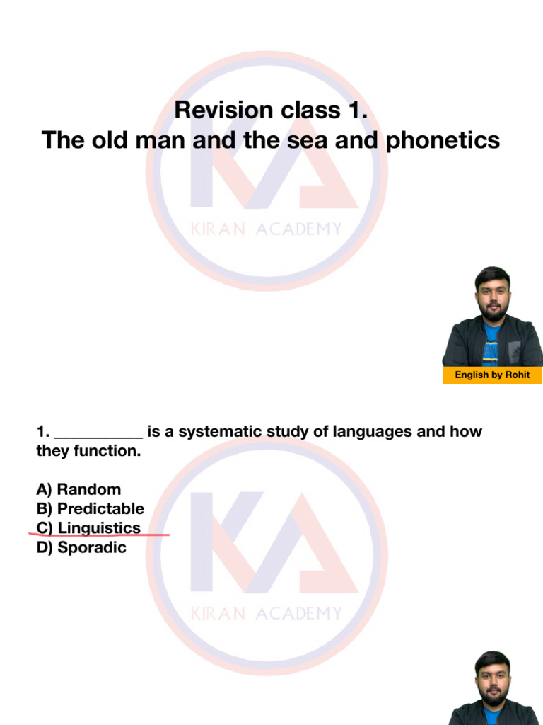 Revision Class 1 | PDF | Word | English Language