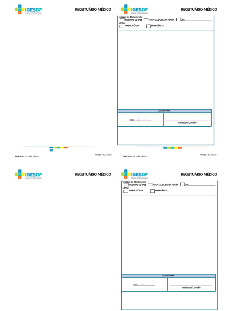 Receituário Médico Igesdf | PDF | Hospital | Brasil