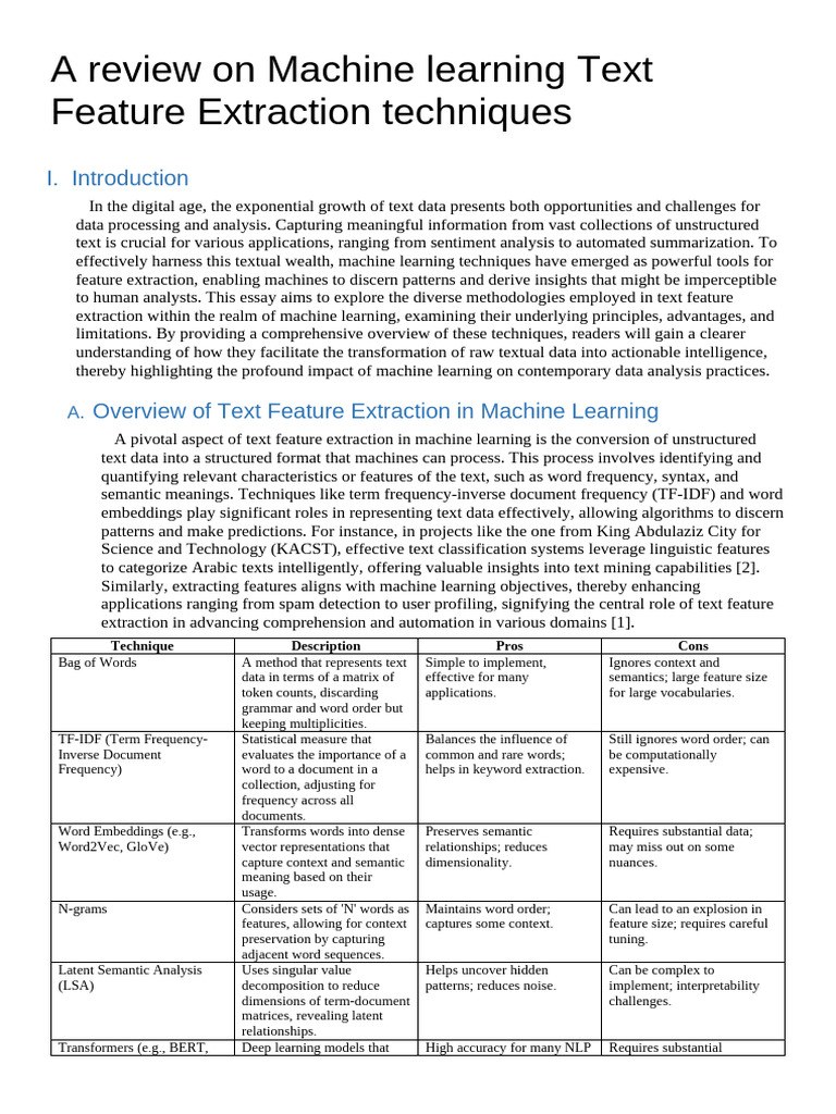 a-review-on-machine-learning-text-feature-extraction-techniques | PDF ...