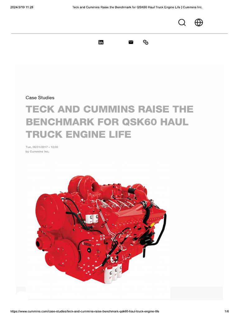Cummins increases mining truck engine life | PDF