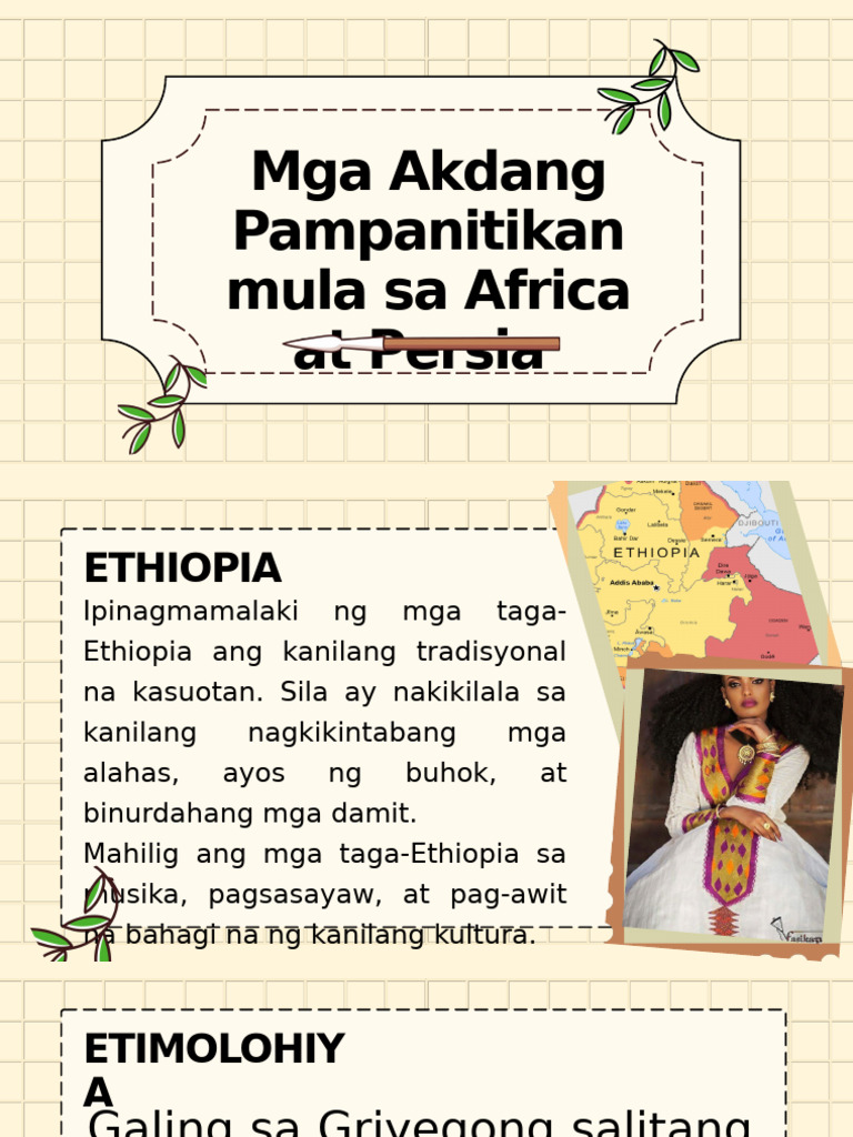 Mga Akdang Pampanitikan Mula Sa Africa at Persia | PDF
