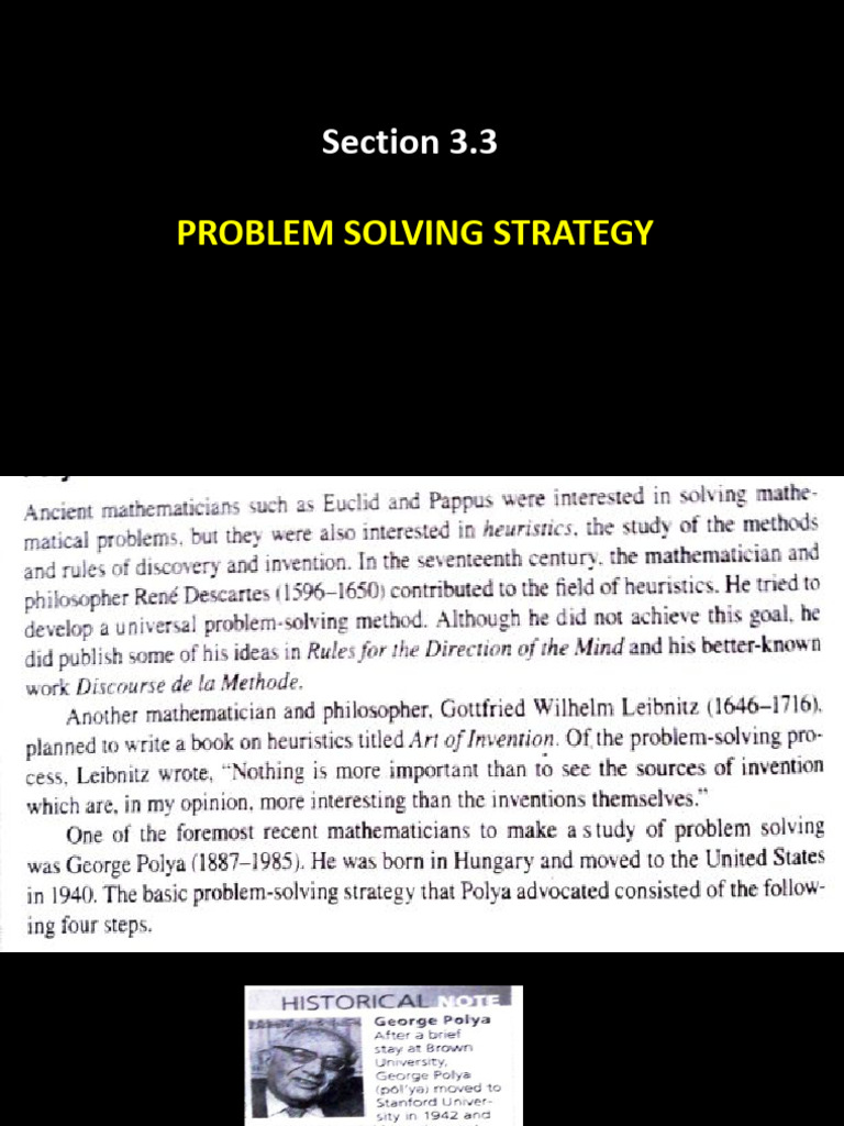 Chapter 3.3 - Problem Solving Strategies.pptx | PDF | Information ...
