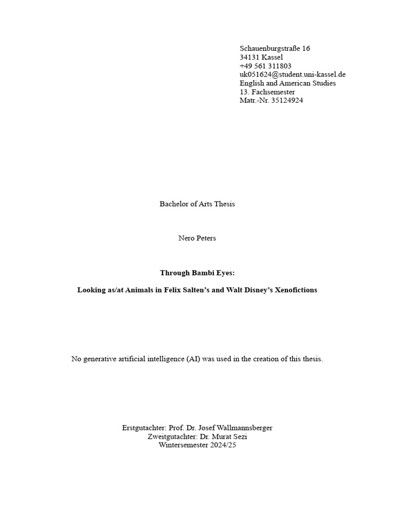 Ba Bambi Final | PDF | Animation | Visual Perception