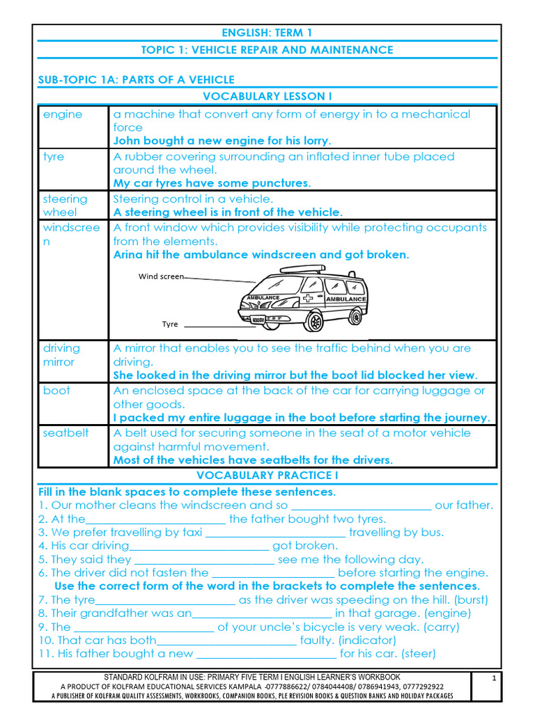 Car Repair | PDF | Perfect (Grammar) | Grammatical Number