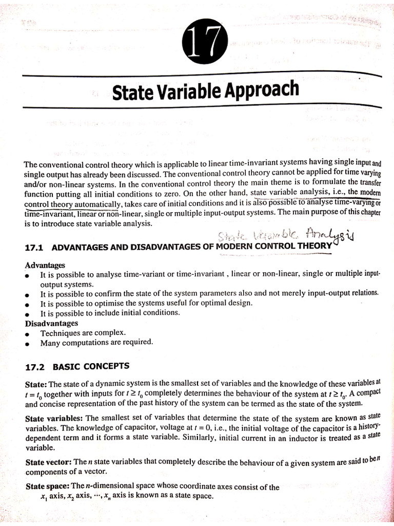 Ch17 State Variable Approach | PDF