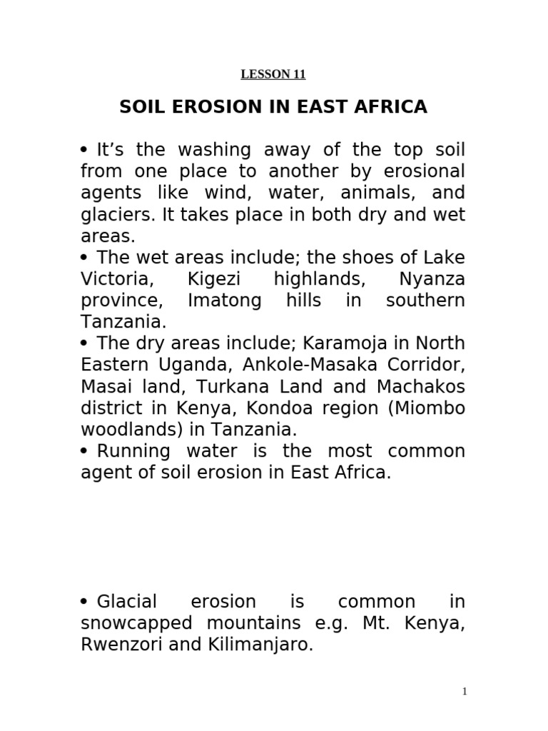 Lesson 11 Soil Erosion | PDF | Erosion | Soil