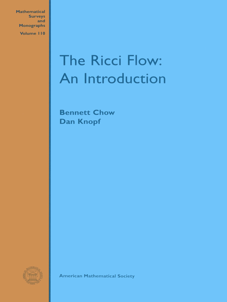 Surv110-Endmatter Ricci Flow Inteo | PDF | Curvature | Geometry