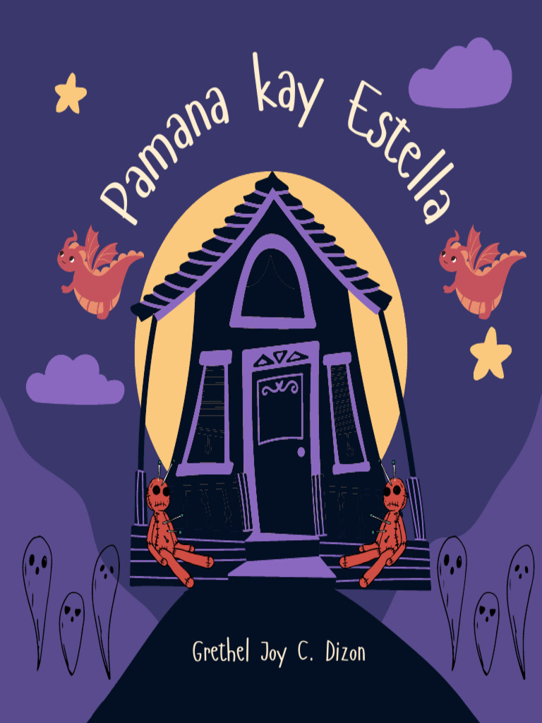 Purple and Black Illustrated the Haunted Math-sion Story Book | PDF