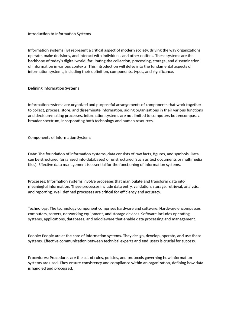 Introduction to Information Systems | PDF | Security | Computer Security