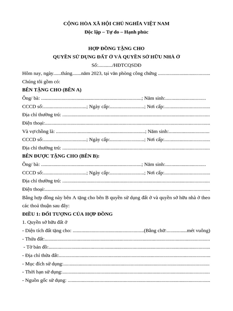 Mau Don Bo Me Cho Con Dat Viet Tay Va Huong Dan Moi Nhat 3 | PDF