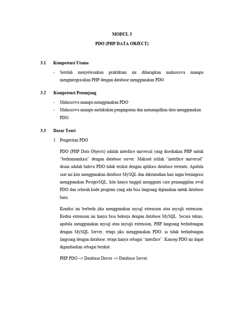 Project 2 Modul 3 PDO | PDF