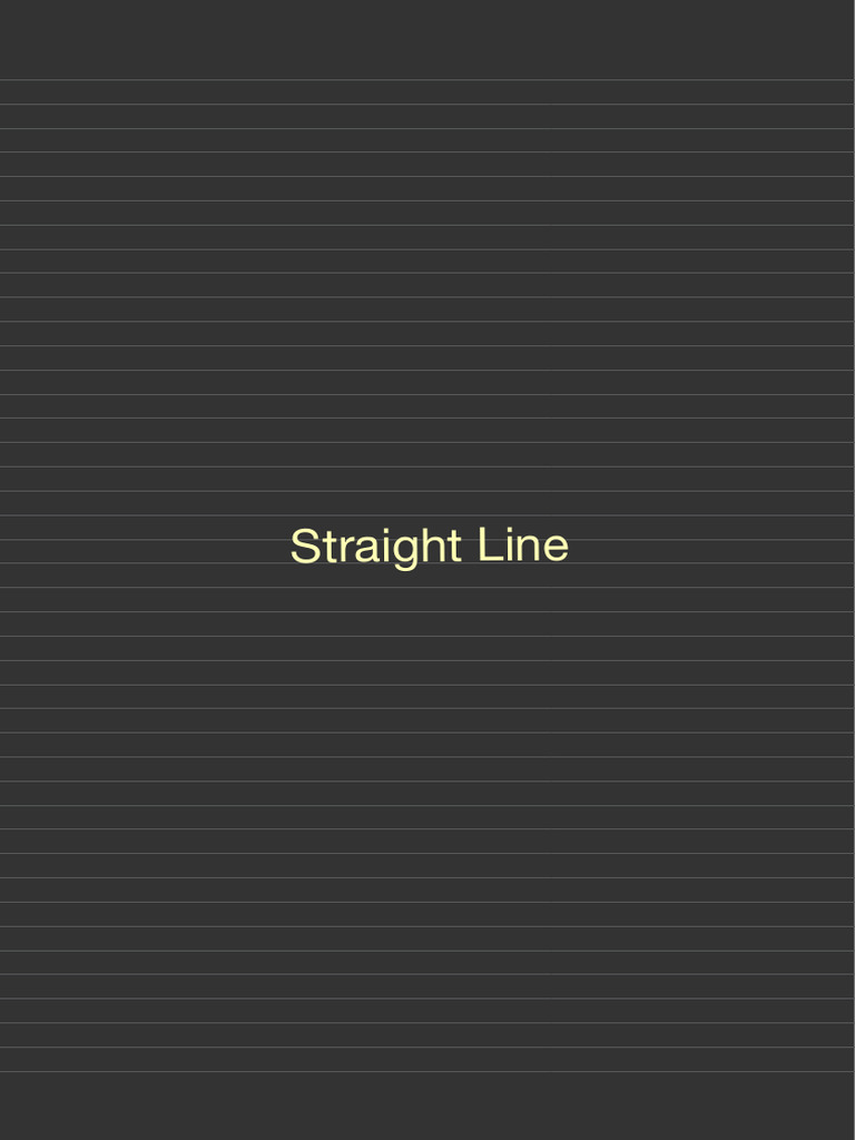 Straight Line | PDF