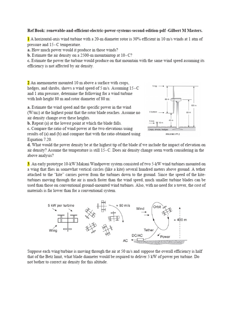 Wind Energy Related Math | PDF | Wind Turbine | Turbine