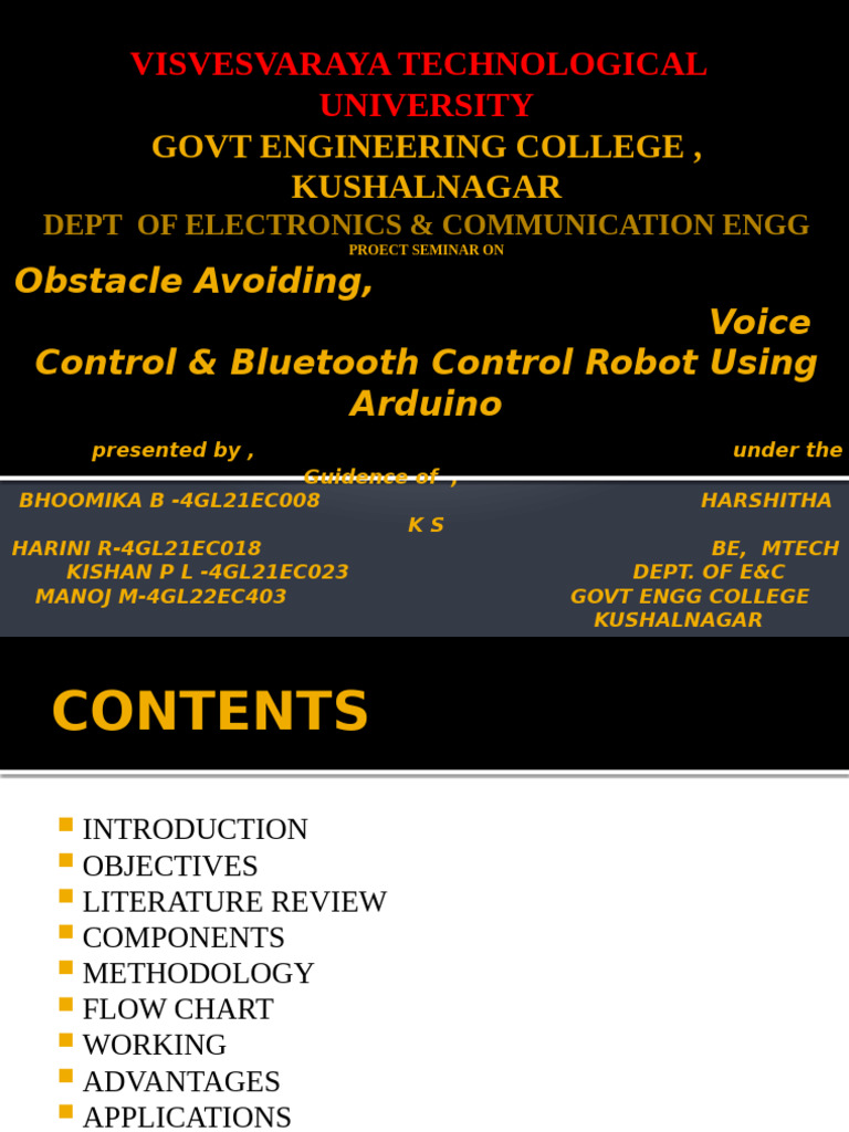 PPT2_ON_MAIN_PROJECT[1] | PDF | Robot | Robotics