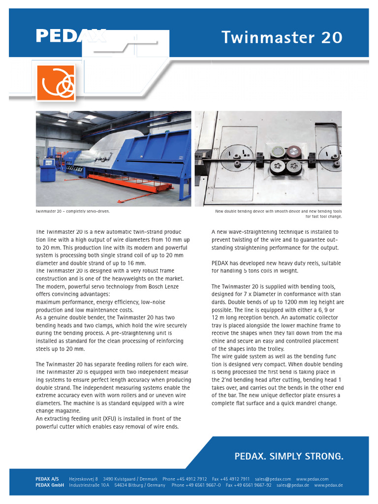 Twinmaster_20_E_kl | PDF | Wire | Manufactured Goods