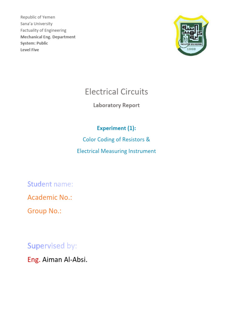 Electrical circuits | PDF