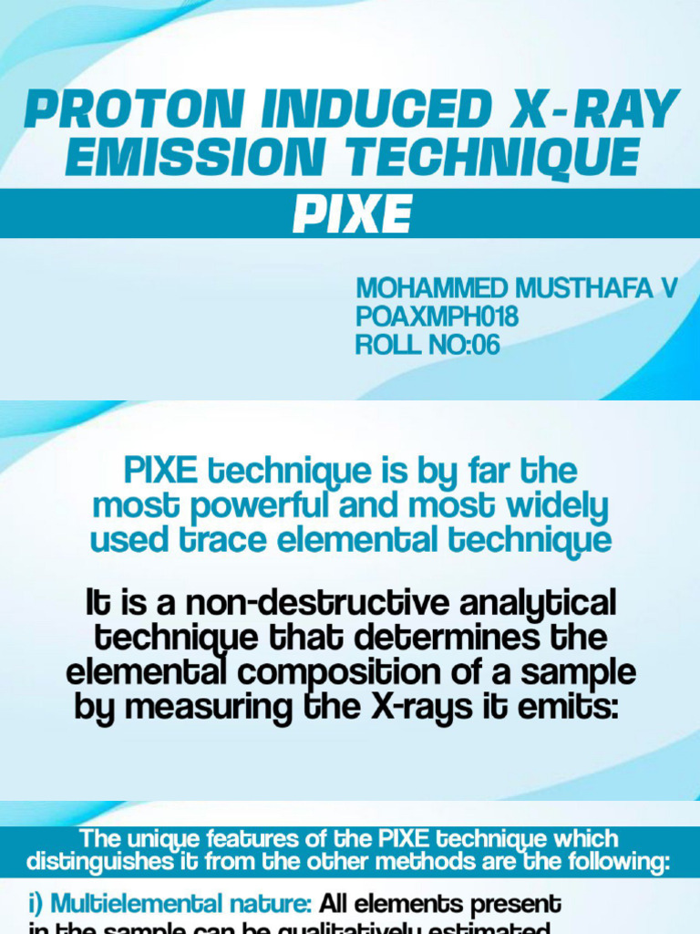 PIXE - Experimental Tech | PDF