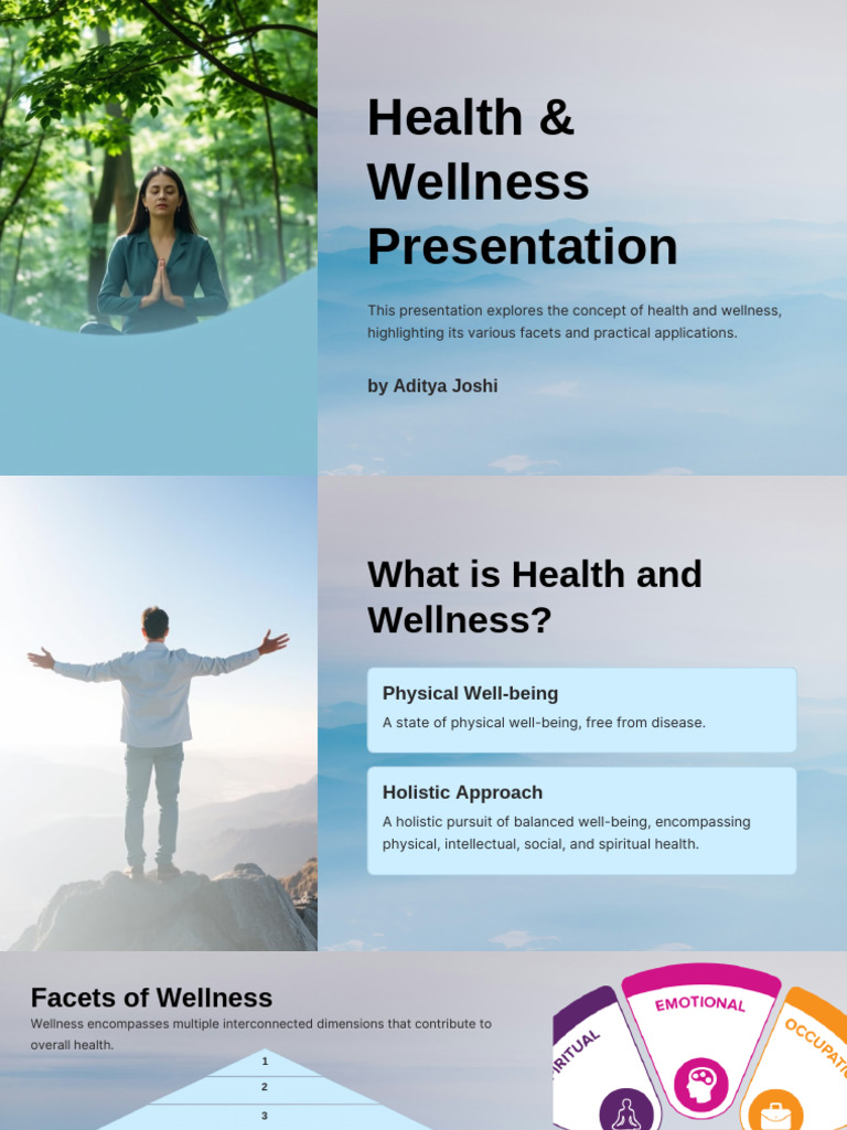 Health&wellness-Final Presentation | PDF | Mindfulness | Meditation