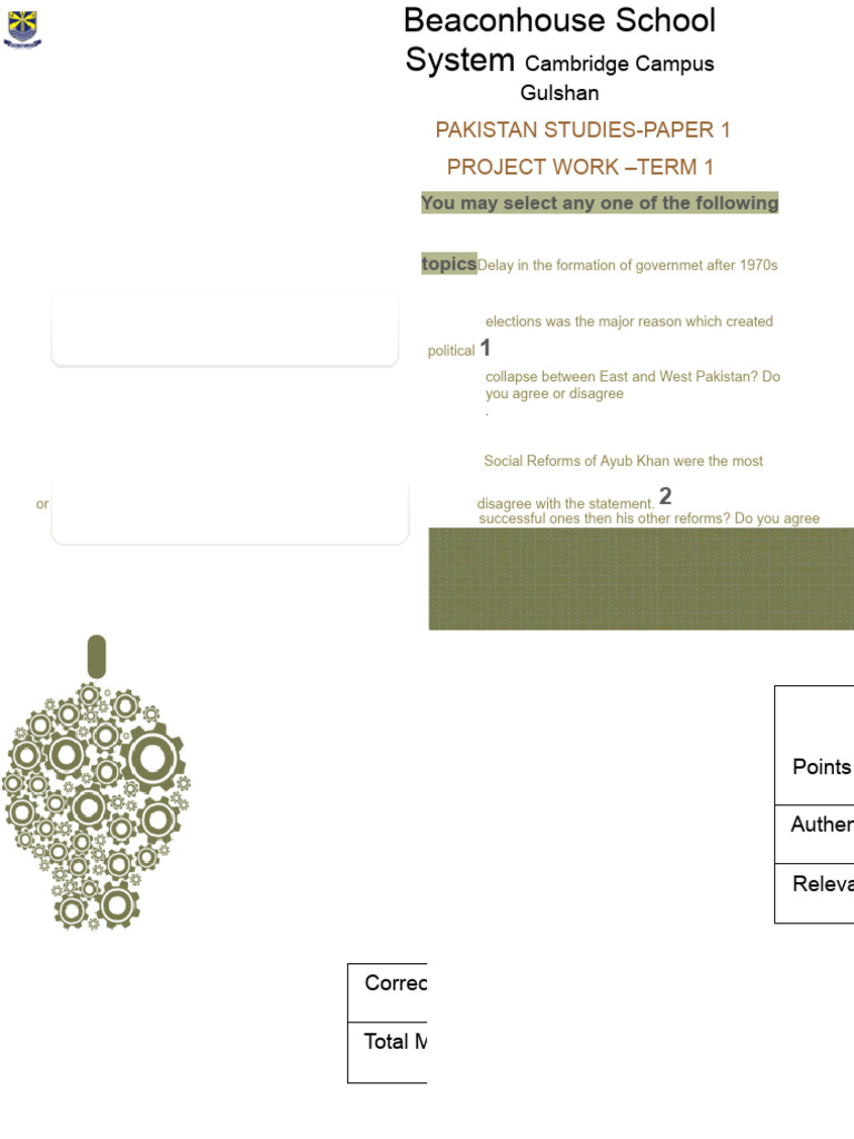 Class X Project Work-Term 1 | PDF