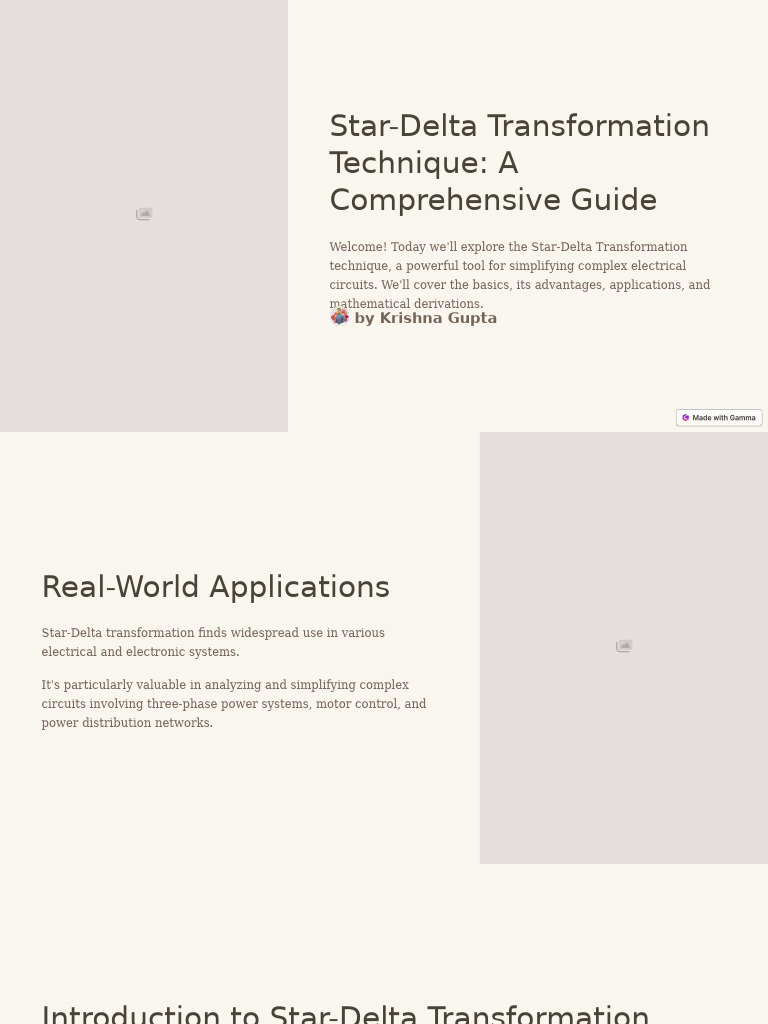 Star Delta Transformation Technique A Comprehensive Guide | PDF | Electrical Impedance ...