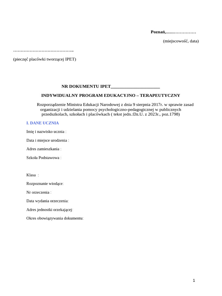 IPET Wzór (E) | PDF