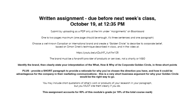 Golden Circle Assignment 0LA | PDF