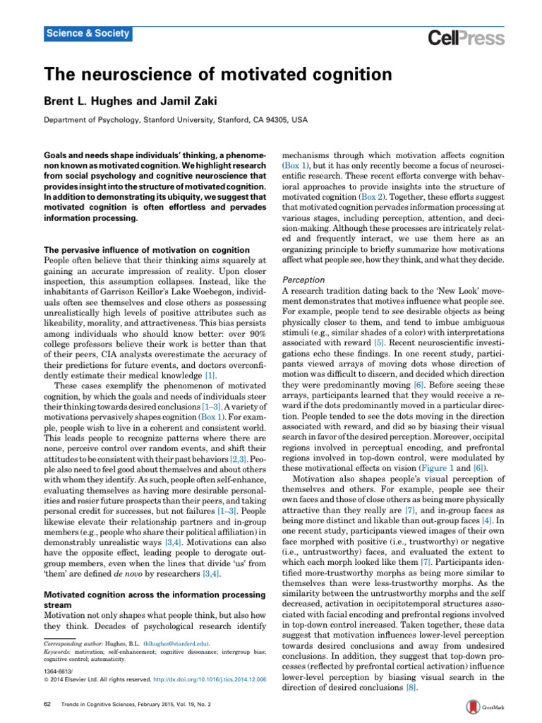 motivated cognition | PDF | Perception | Bias