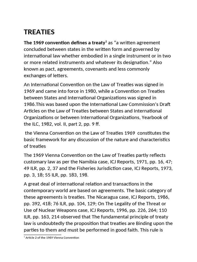 TREATIES | PDF | Treaty | International Law