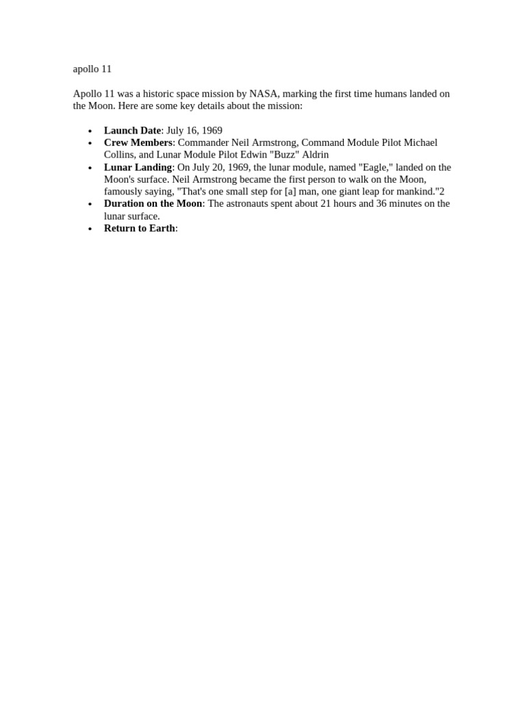 apoolo 11 2024 | PDF