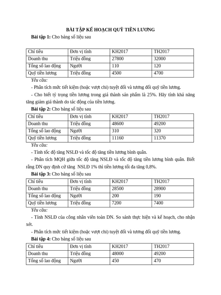 BÀI TẬP KH QTL | PDF BÀI TẬP KH QTL | PDF