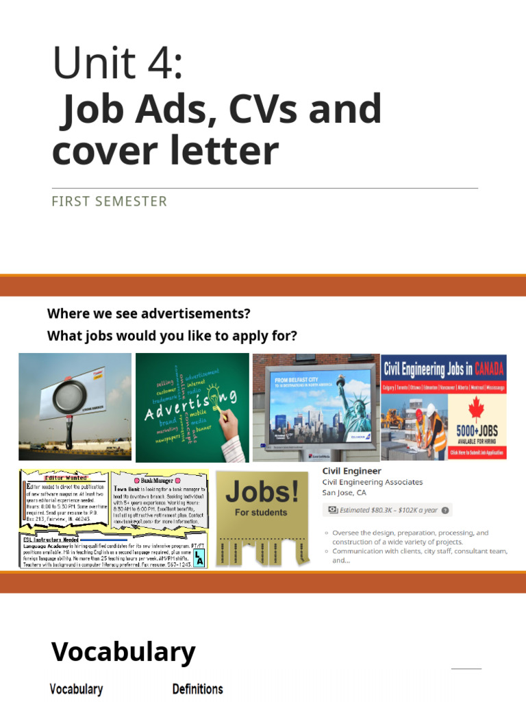 Job Ads, CVs and Cover Letter | PDF | Digital Marketing | Résumé