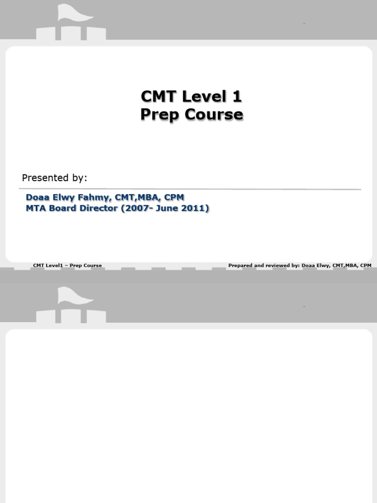CMT Level 1 Prep Course (PDFDrive) | PDF | Technical Analysis | Market (Economics)