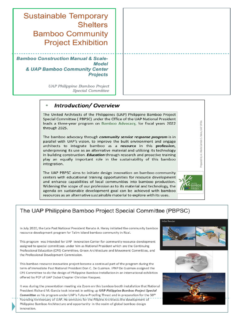 UAP Philippine Bamboo Project Advocacy Campaign Exhibit Final | PDF ...