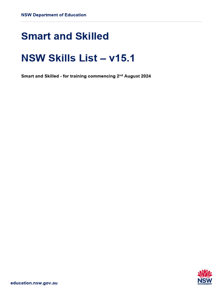 Skills List v15.1 | PDF | Vocational Education | Farms