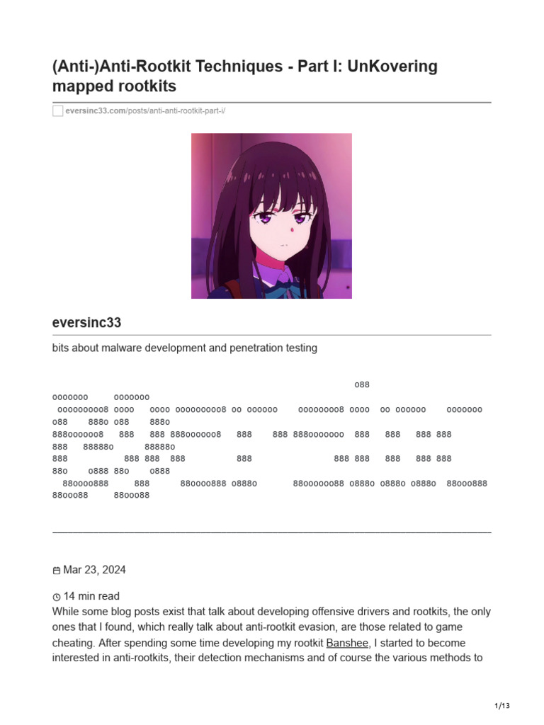 Anti_Anti_Rootkit | PDF | Device Driver | Kernel (Operating System)