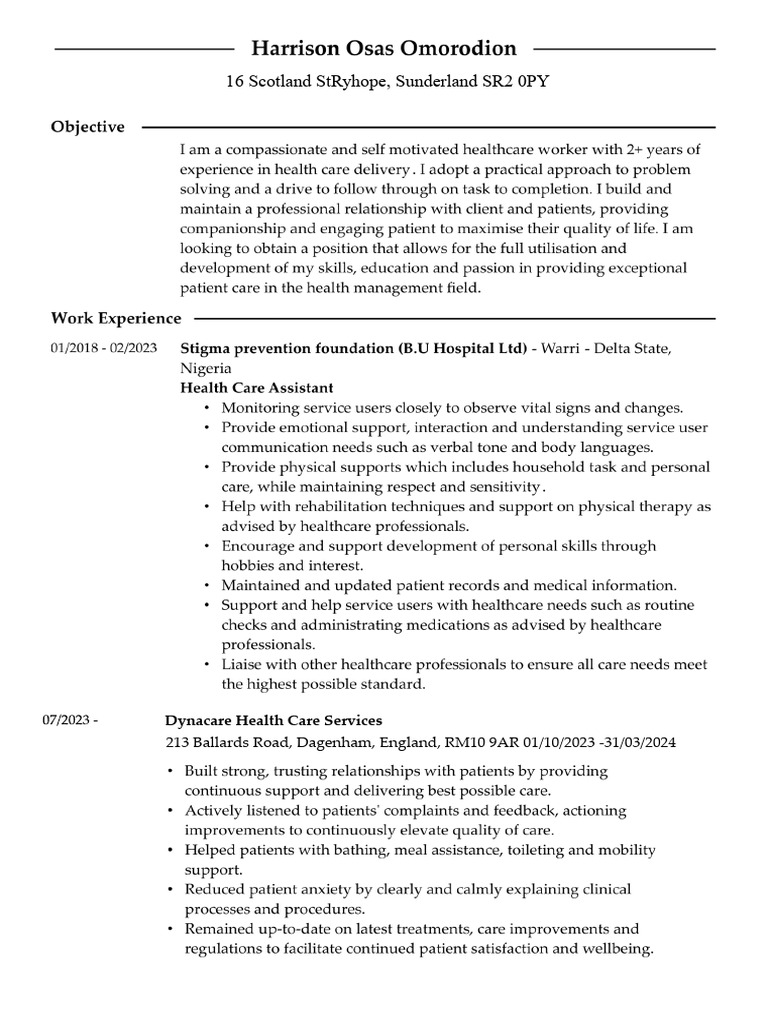 Osas CV London | PDF