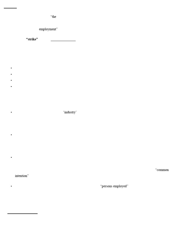 Strike Id Act Pdf Strike Action Employment