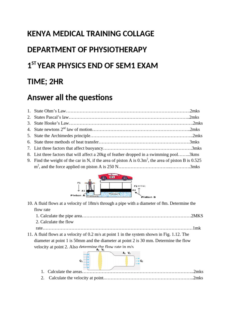PHYSICS EXAM P1 Qs | PDF