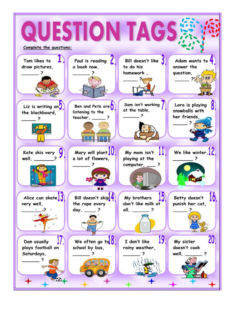 CO1 - Tag Questions (More Practice) | PDF