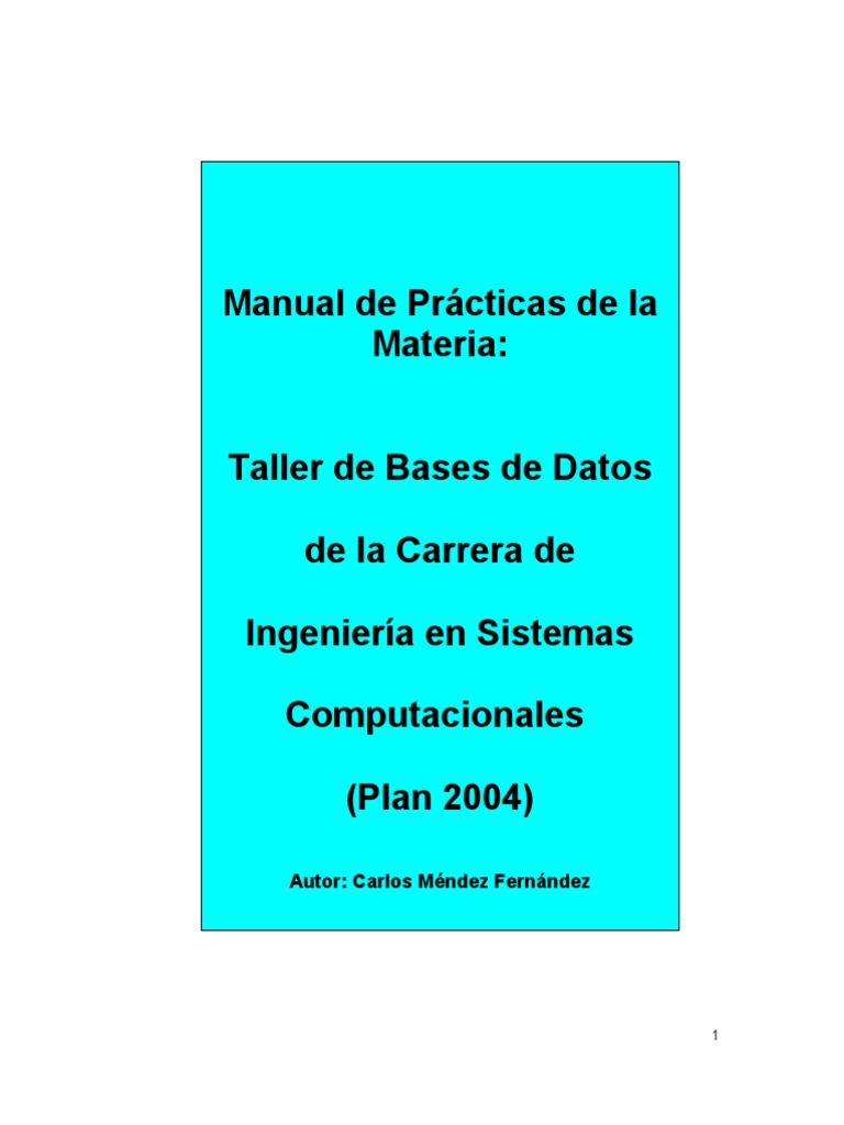 Manual | PDF | SQL | Tabla (base de datos)