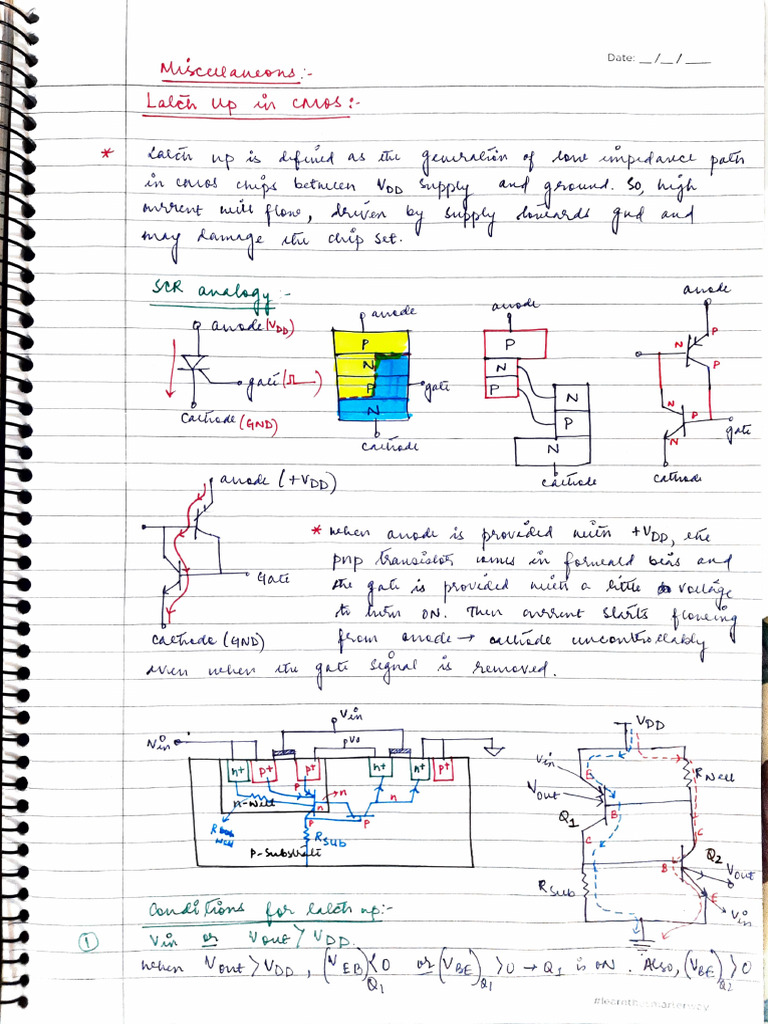 Latch Up Condition in CMOS | PDF | Integrated Circuit | Electrical Resistance And Conductance