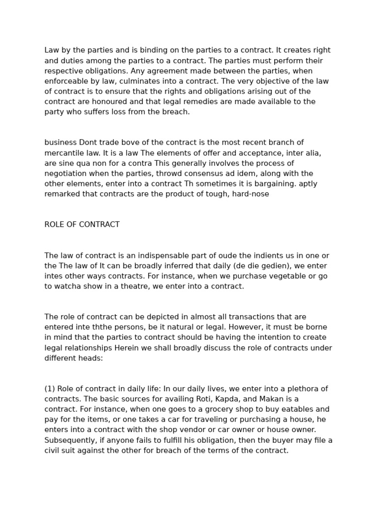Understanding Contract Law Essentials | PDF | Breach Of Contract ...
