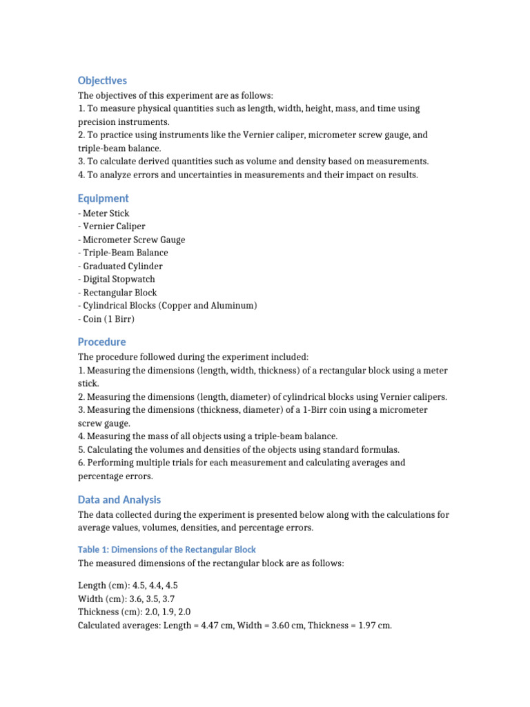 Final_Laboratory_Report | PDF | Significant Figures | Volume