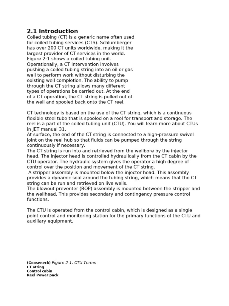 Intro To Coiled Tubin | PDF | Oil Well | Pump