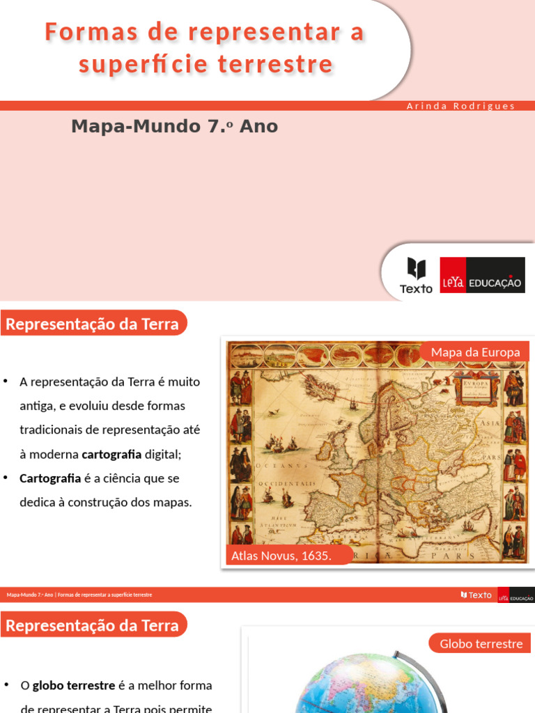 Formas de representar a superfície terrestre | PDF | Mapa | Cartografia