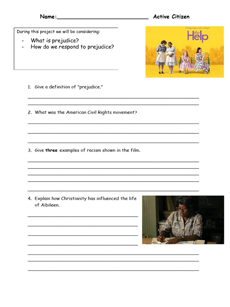 Understanding "The Help" and Racism | PDF | Prejudices | Racism