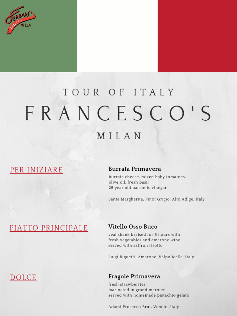 Italian Culinary Experience in Milan | PDF
