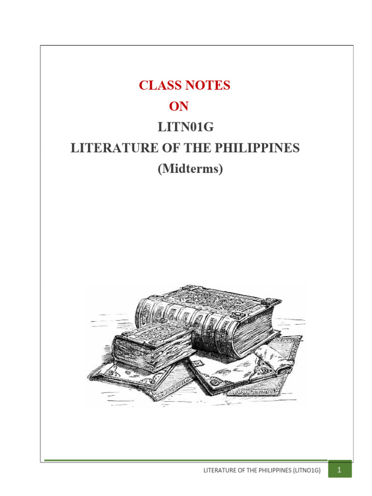 Class Notes Philippine Literature Mid Tems | PDF | Philippines