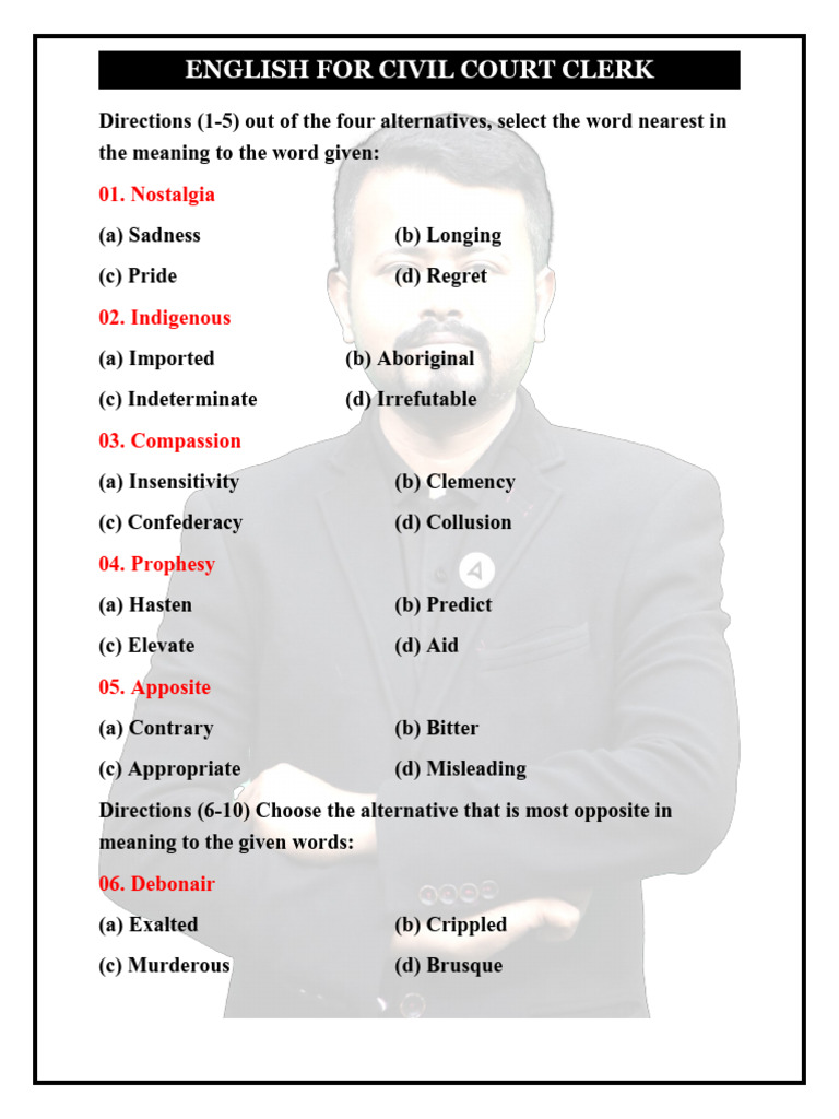 English Skills for Court Clerks 2025 | PDF